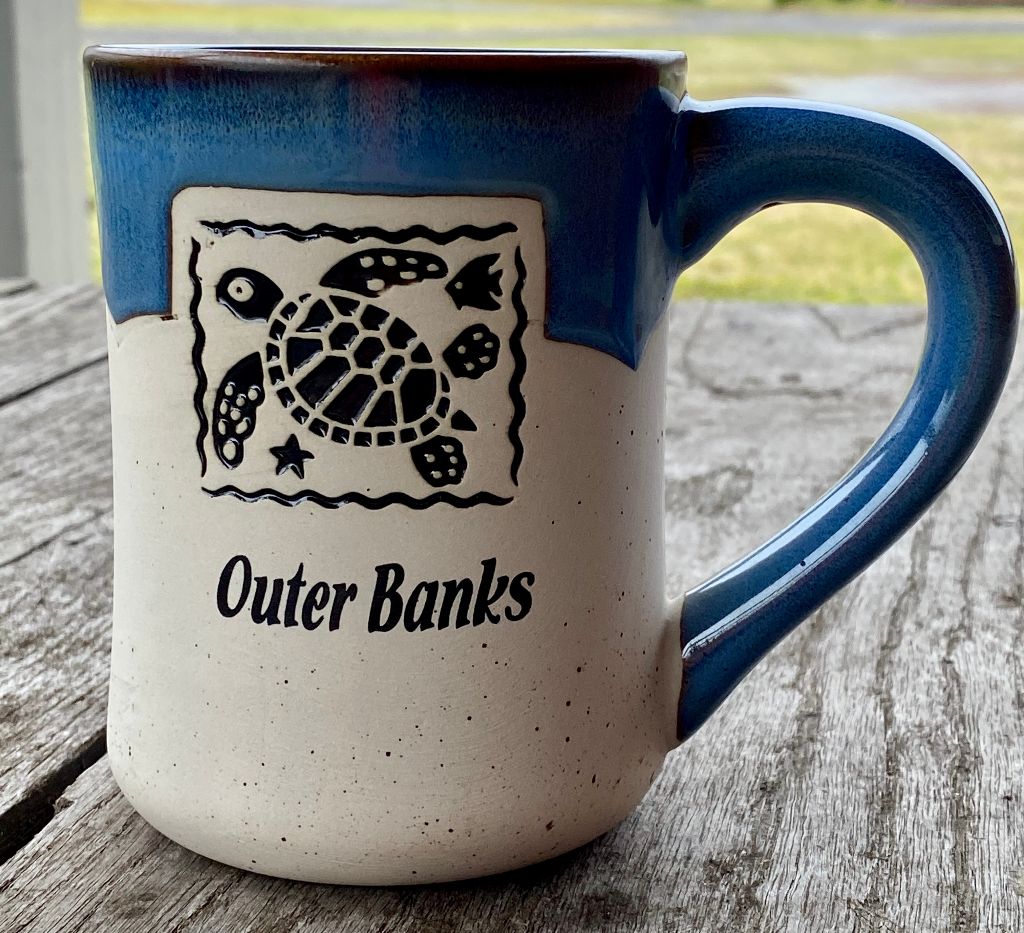 Outer Banks Coffee Mug with Turtle – The Cotton Gin Store